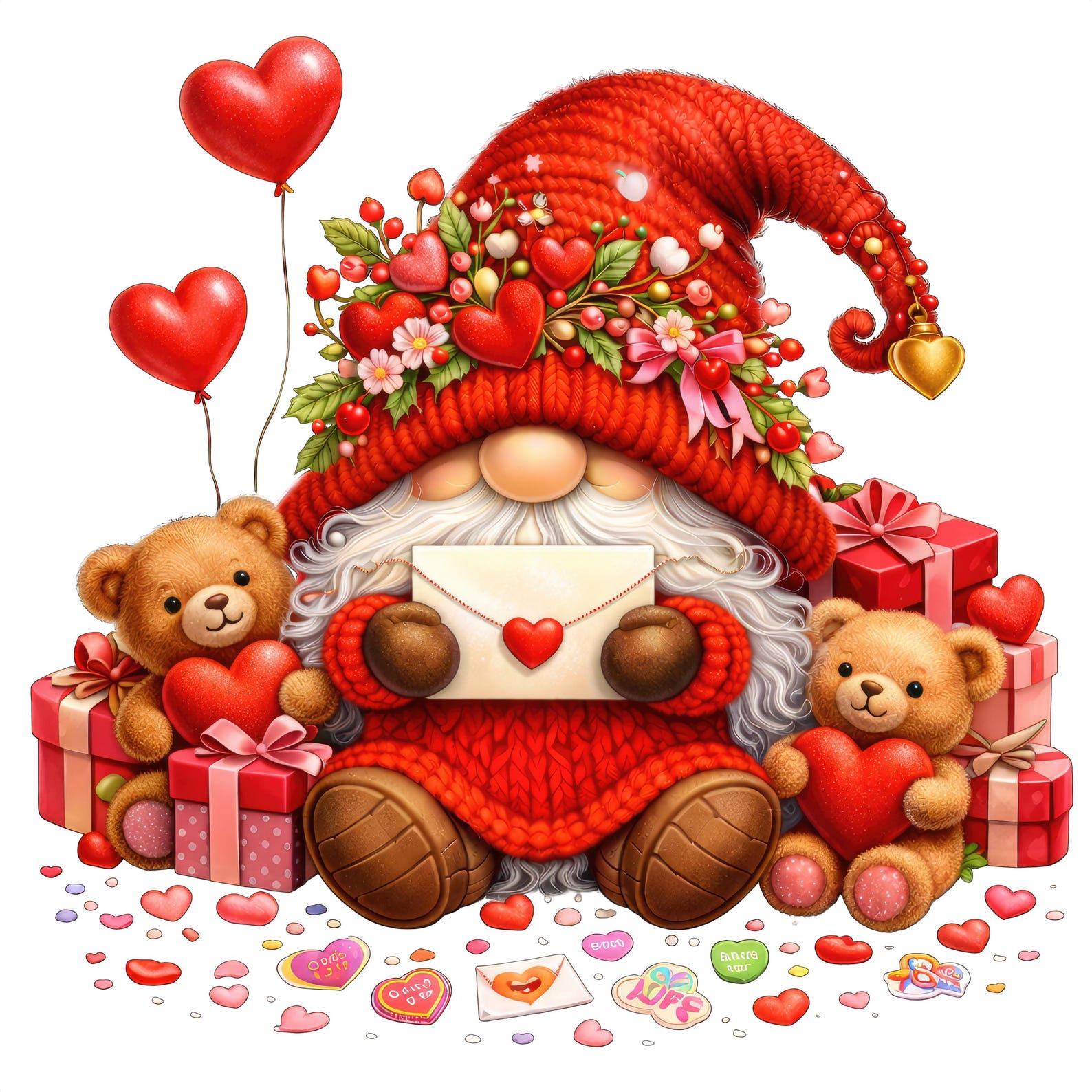Valentine Gnome Clipart 23 PNG | Love Gnome Valentine Clipart ...