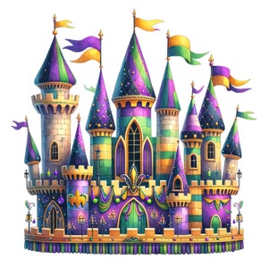 Mardi Gras Float Clipart, Fat Tuesday, Mardi Gras Sublimation, Mardi ...