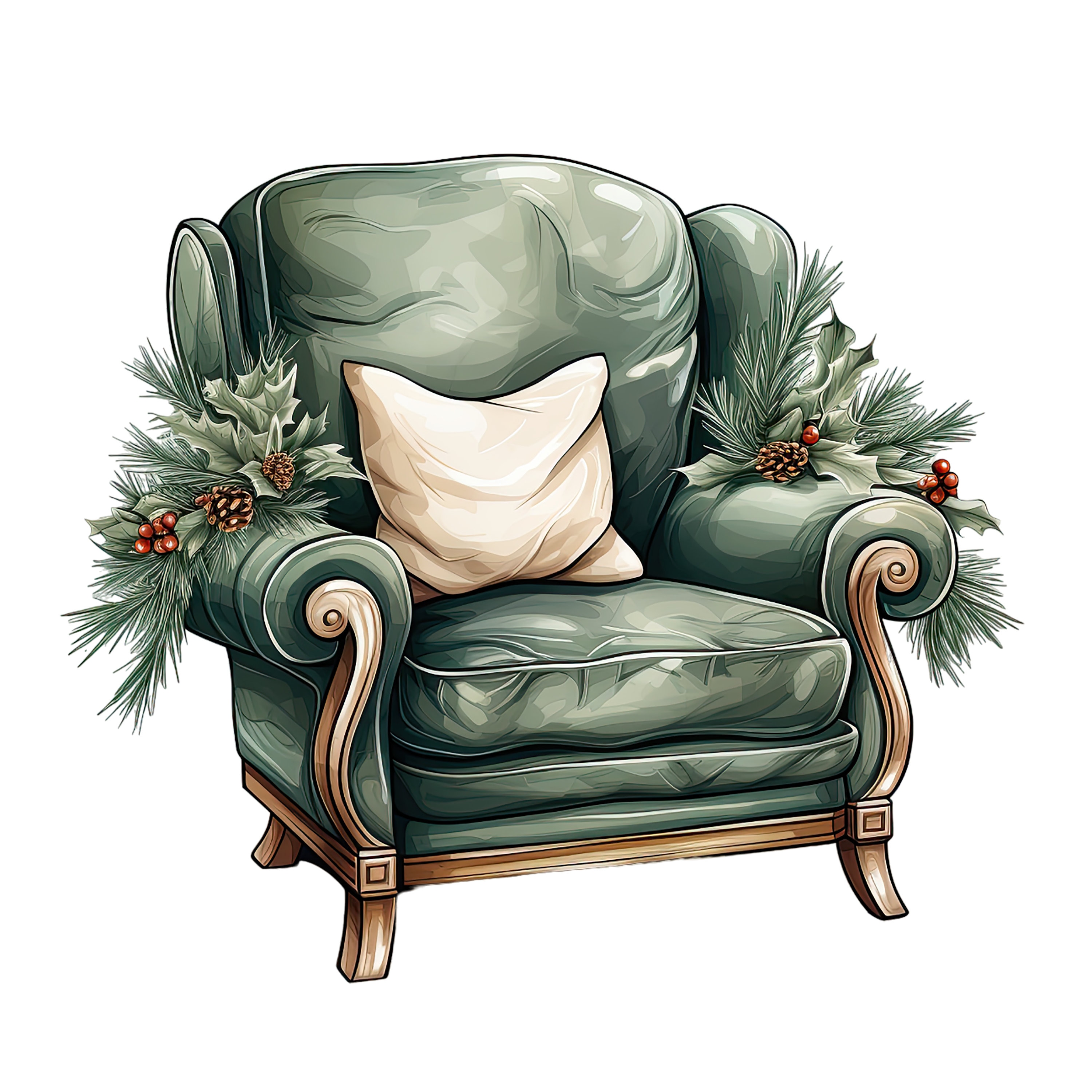 Christmas Watercolor Clipart, Winter Holidays Watercolor Png, Christmas ...