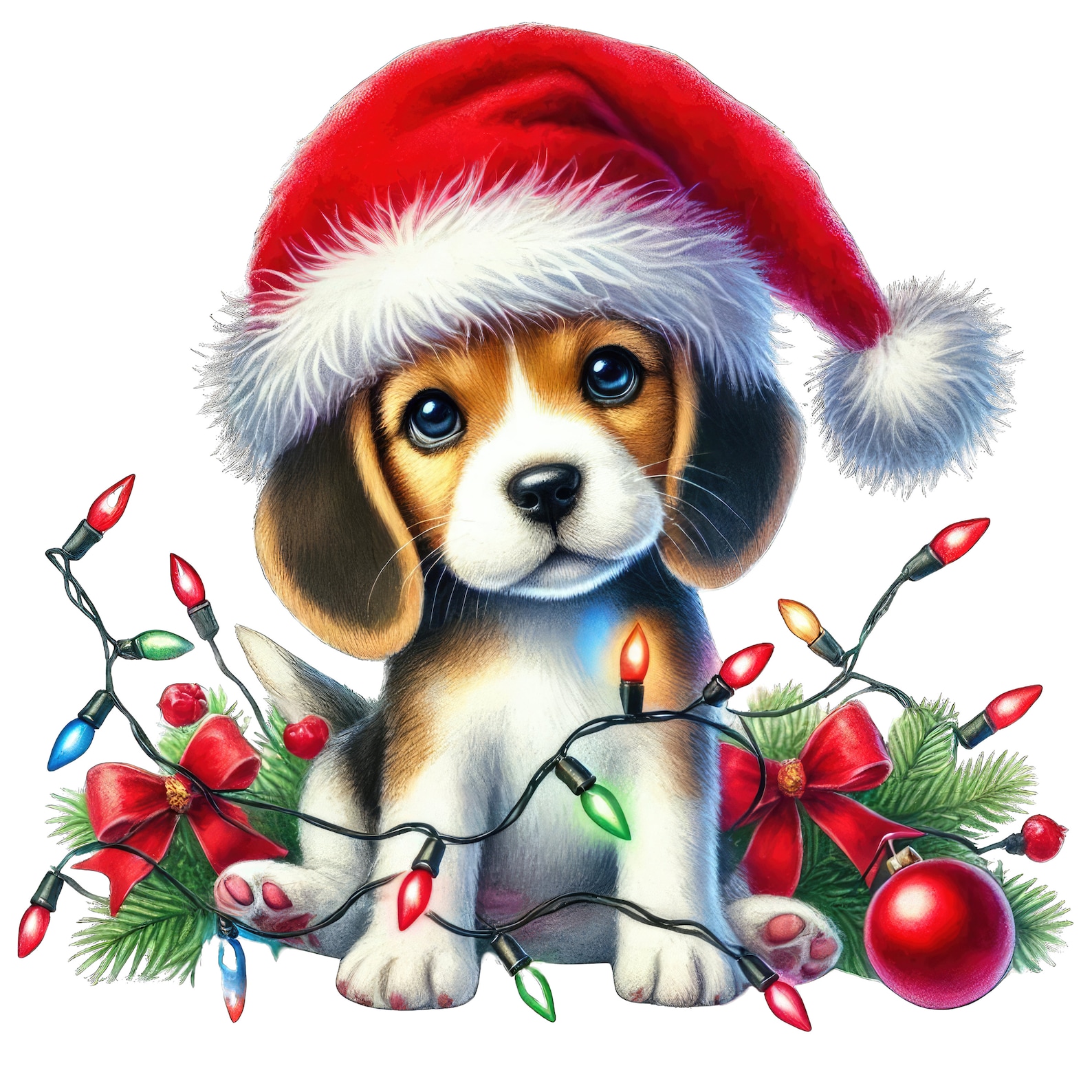 Christmas Puppy Clipart, Christmas Dog Bundle, Puppy Clipart,festive ...