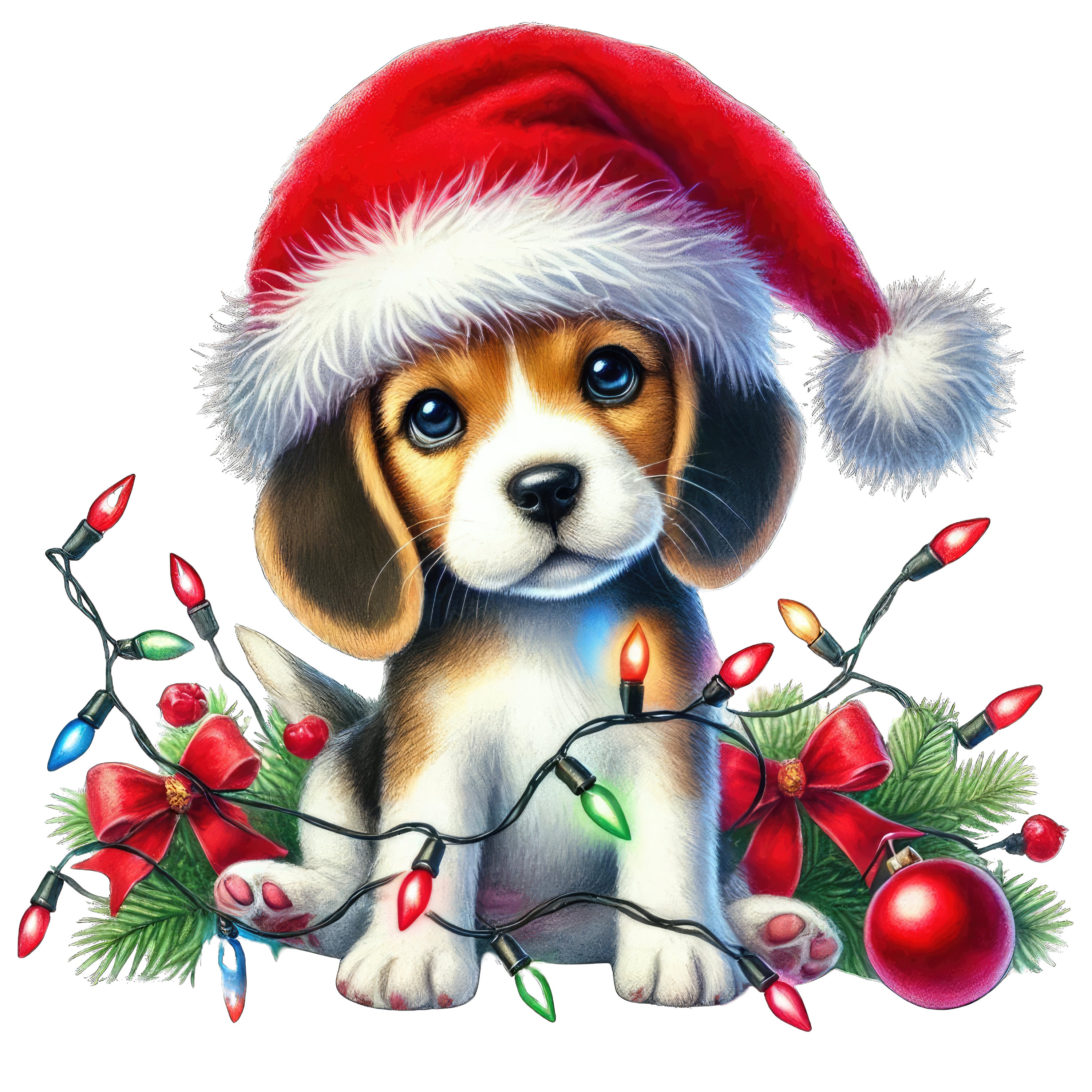 Christmas Puppy Clipart, Christmas Dog Bundle, Puppy Clipart,festive ...