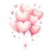 Watercolor Pink Valentines Clipart, Valentines Day Clipart, Valentines ...