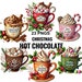 Christmas Hot Chocolate Clipart, Watercolor Hot Cocoa,hot Chocolate ...