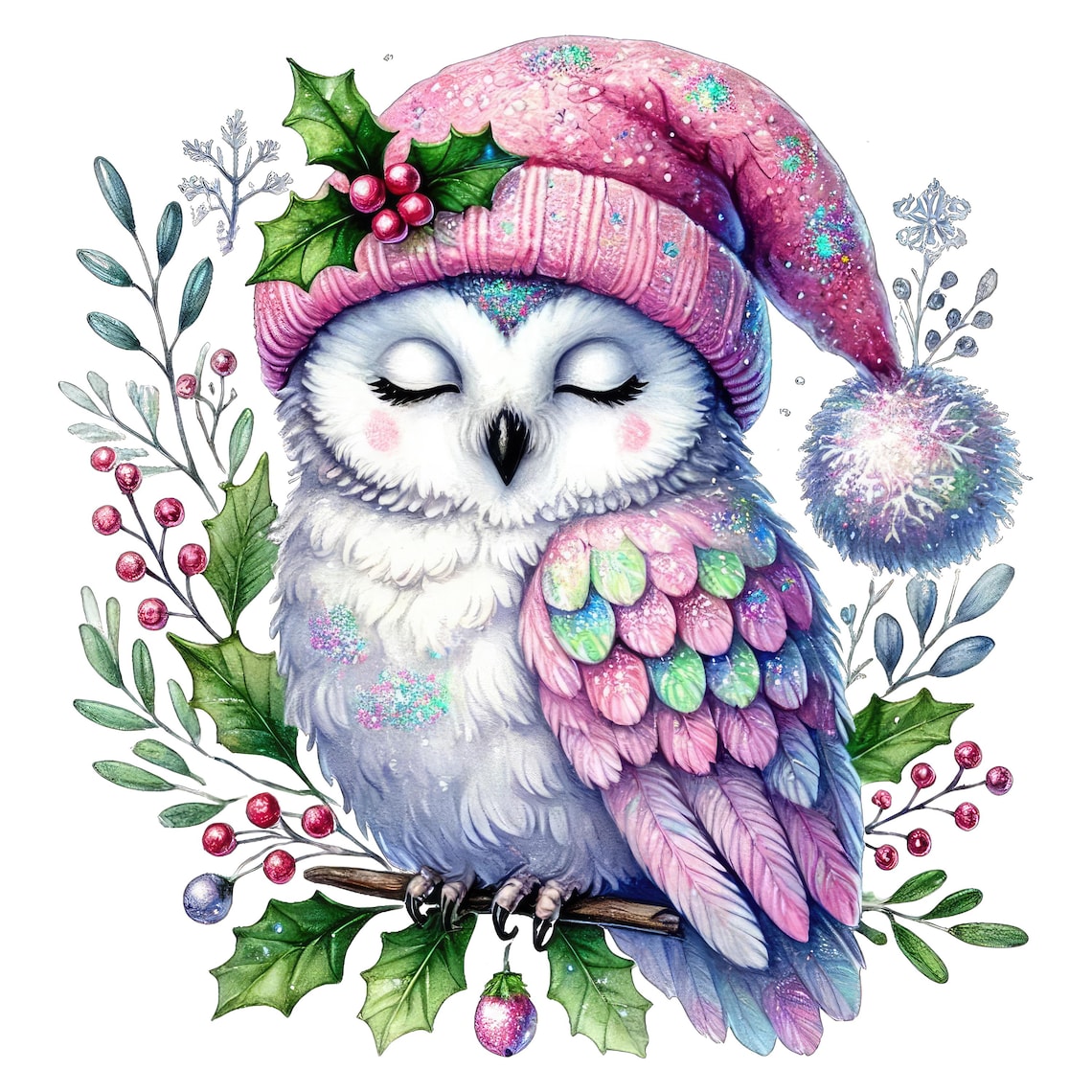 Sleepy Owl Clipart, Cute Owl Clipart, Watercolour Owl Clipart, Owls ...