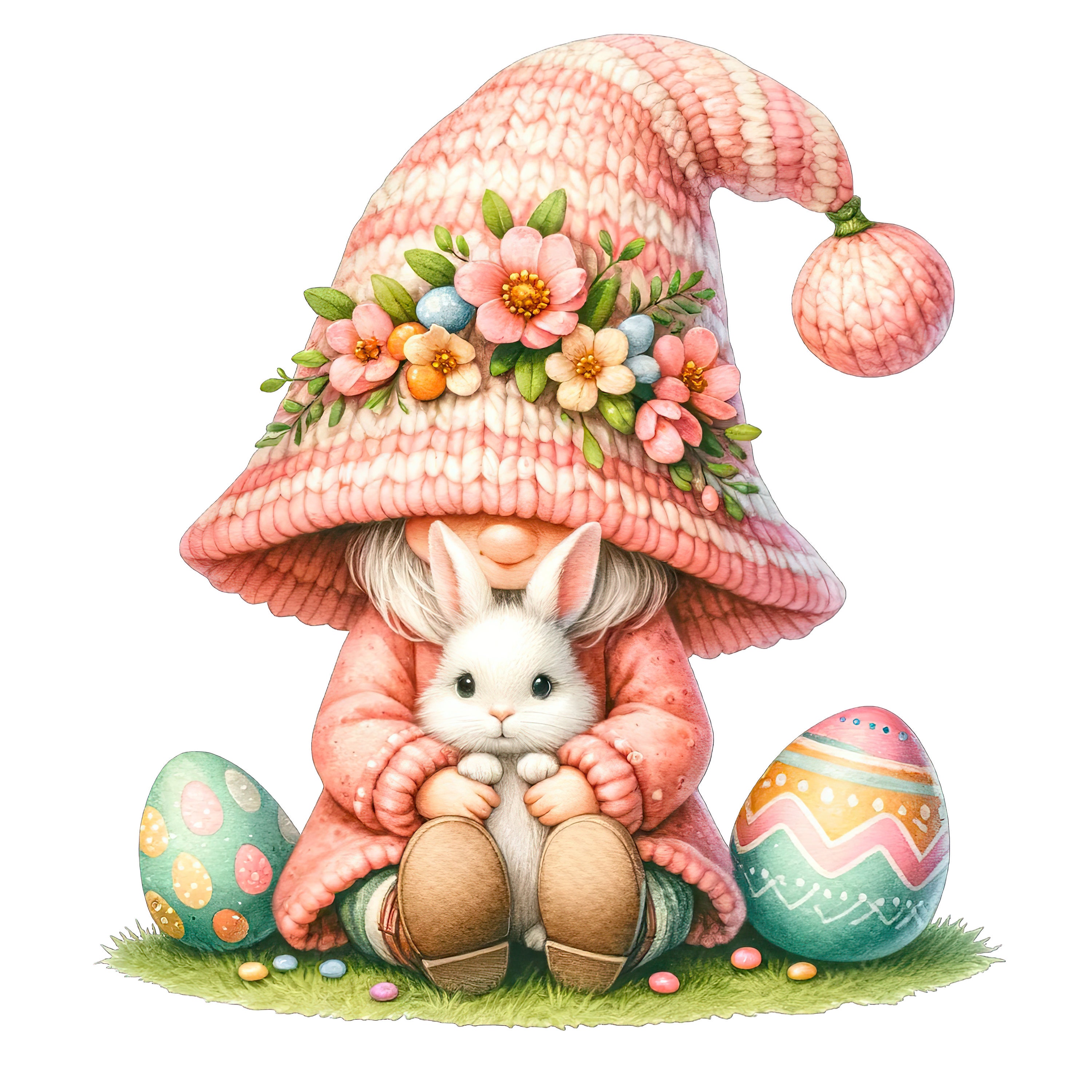 Watercolor Easter Gnome Clipart, Easter Png, Happy Easter, Easter Gnome ...