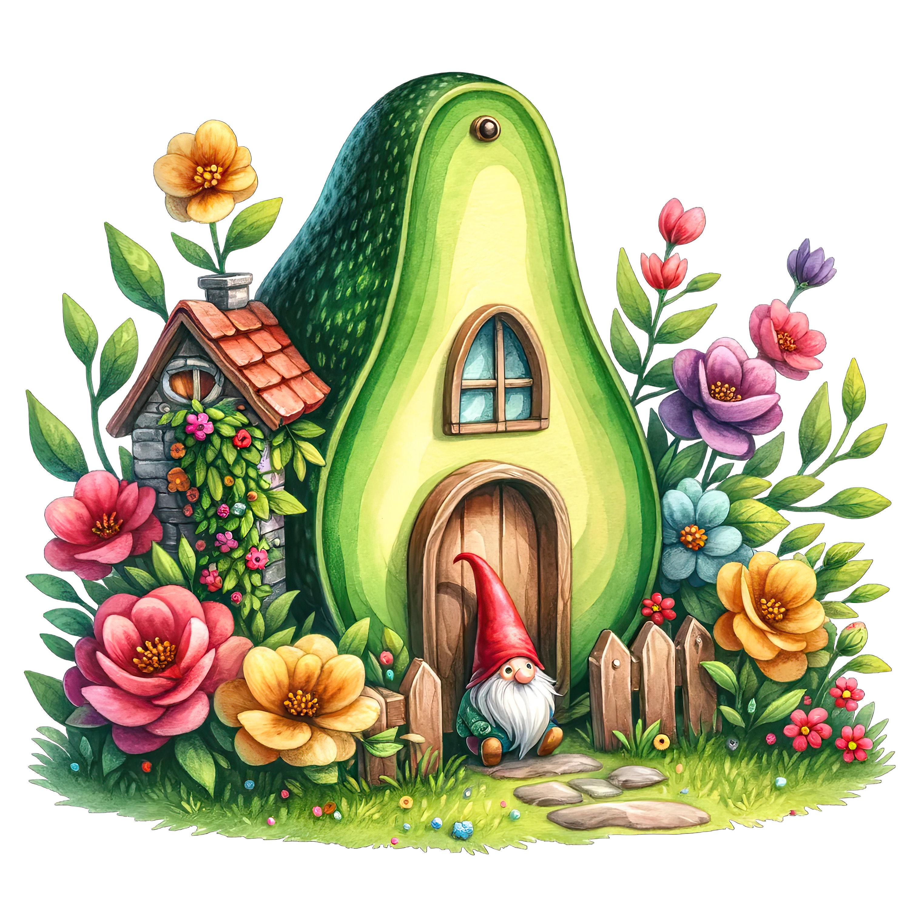 Gnome House Clipart, Gnome House Art, Gnome Graphics, Houses Png, Gnome ...