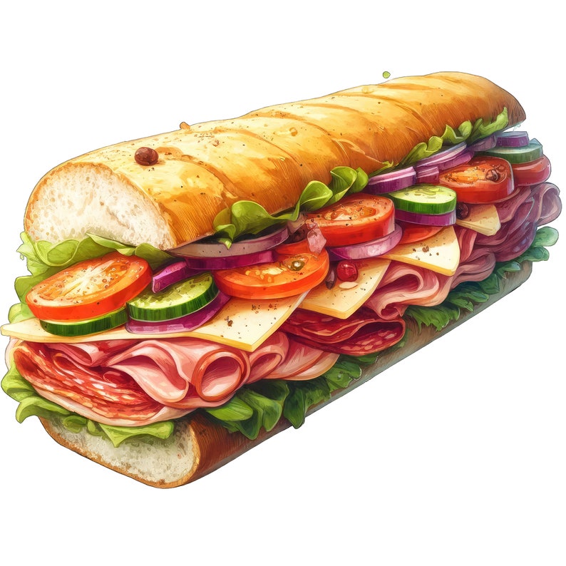 Watercolor Fast Food Clipart, Street Food Clipart, Food Clipart ...