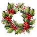 Christmas Wreath Clipart, Merry Christmas,holly Wreath Clipart,merry ...