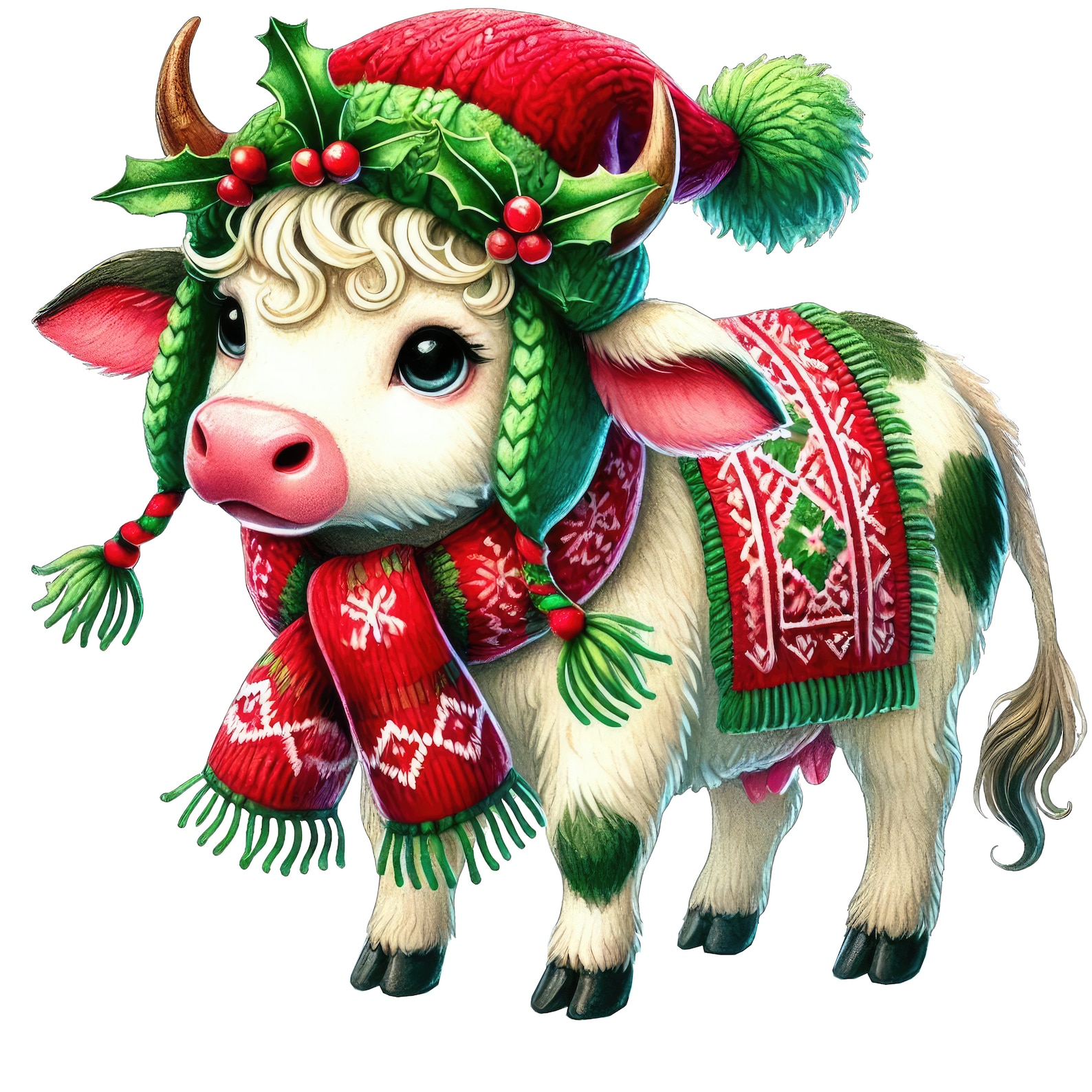 Christmas Animals Clipart, Winter Animal Clip Art, Christmas Watercolor ...