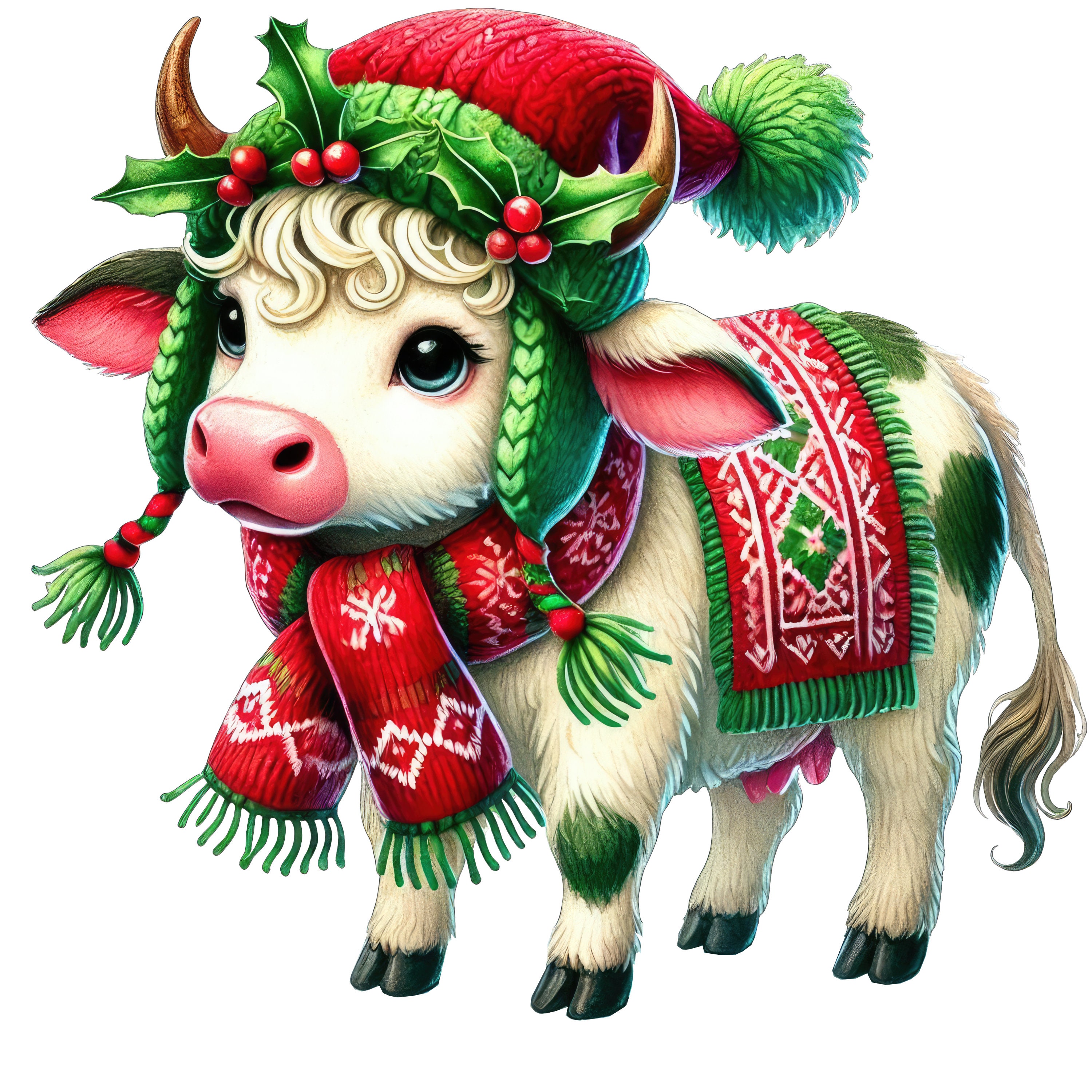 Christmas Animals Clipart, Winter Animal Clip Art, Christmas Watercolor ...