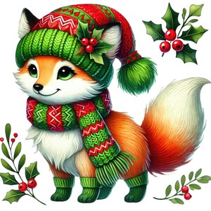 Christmas Animals Clipart Bundle, Christmas Clipart, Animals Winter ...