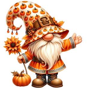 Autumn Gnome Clipart, Fall Gnomes Png, Summer Gnome Png, Spring Gnome ...