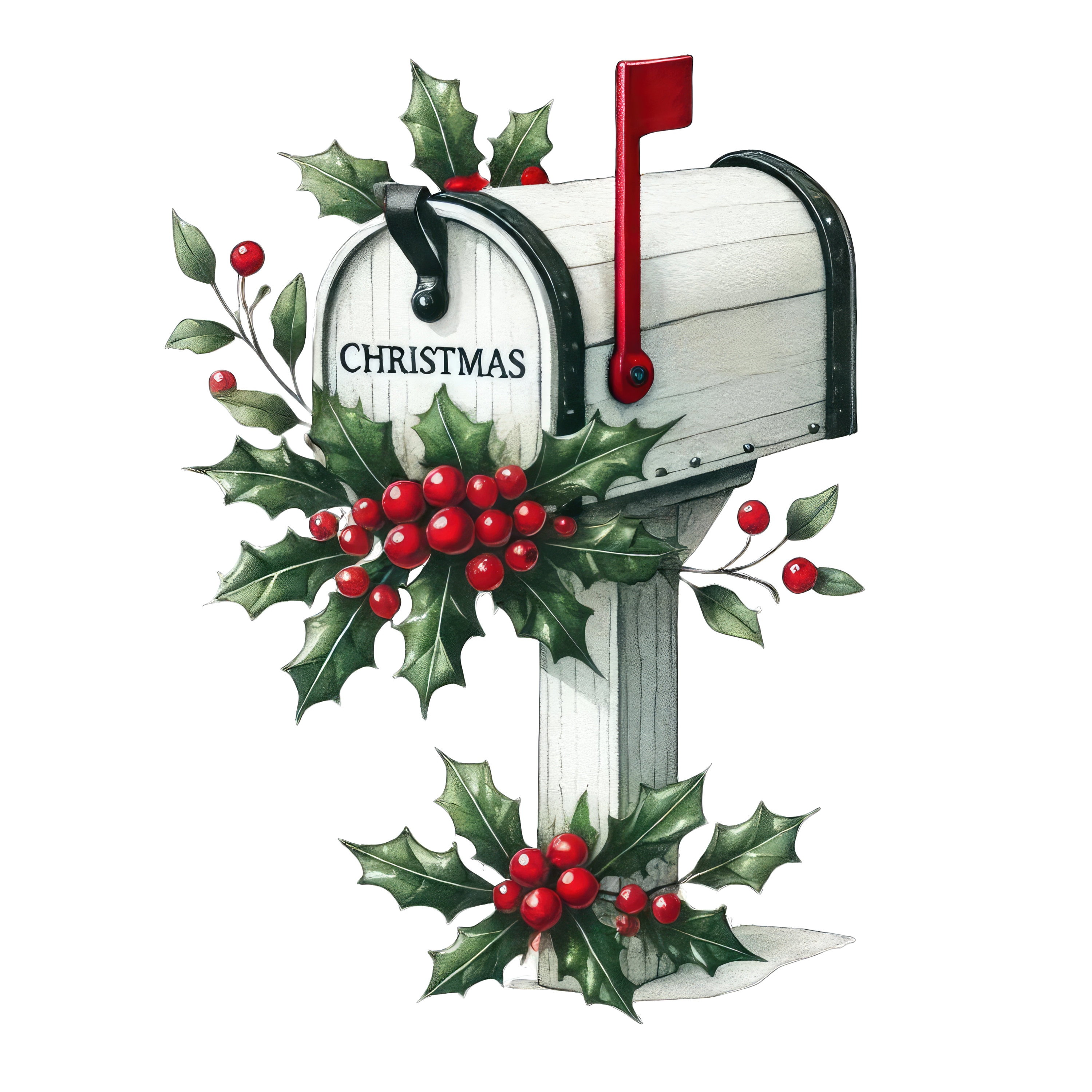 Christmas Mailbox Clipart, Letterbox PNG, Mailbox Clipart, Winter ...