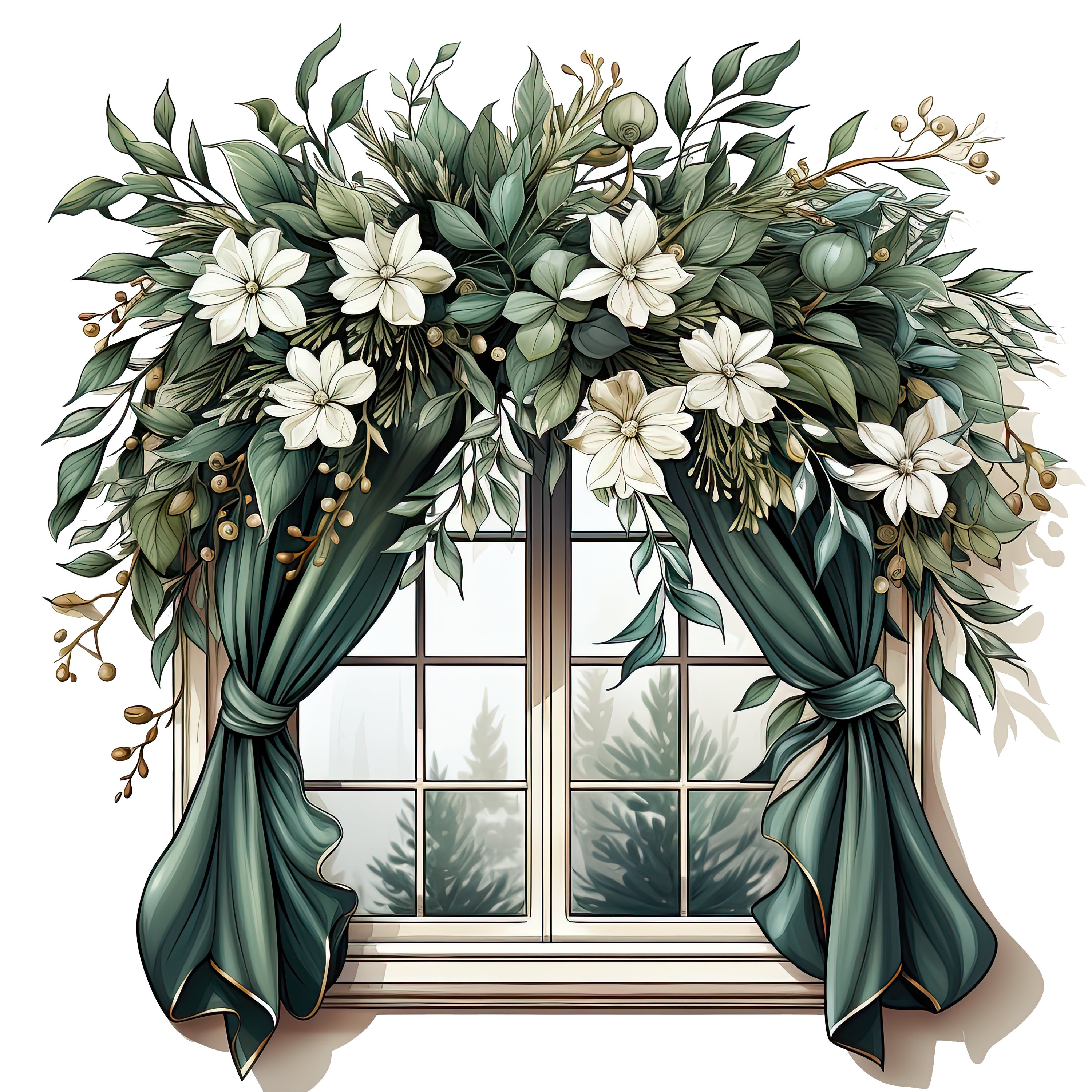 Christmas Watercolor Clipart, Winter Holidays Watercolor Png, Christmas ...