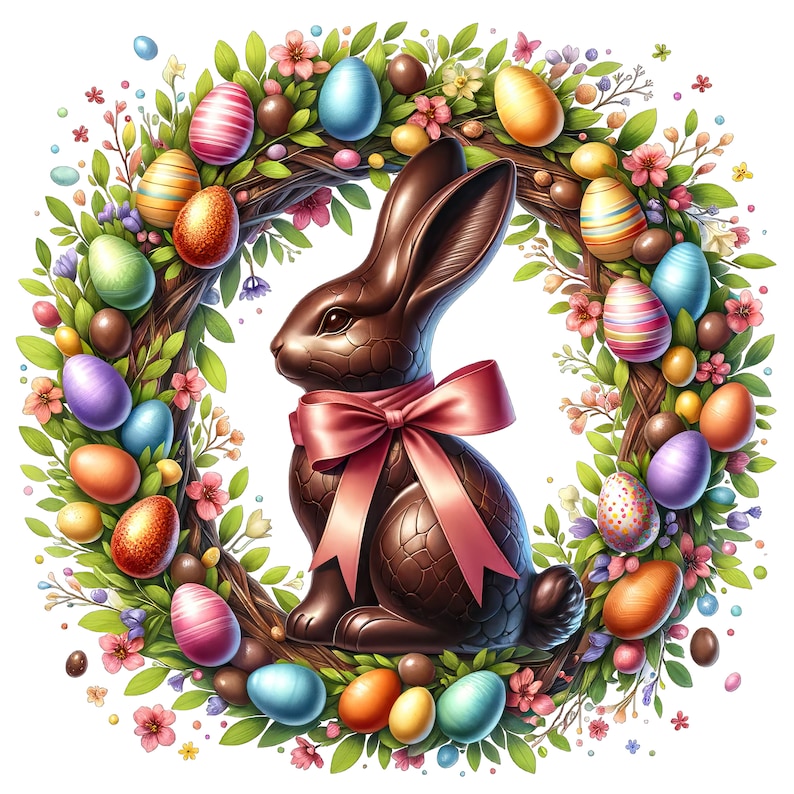 Watercolor Easter Wreath Clipart, Wreath Images, Eggs Wreath, Wreath ...