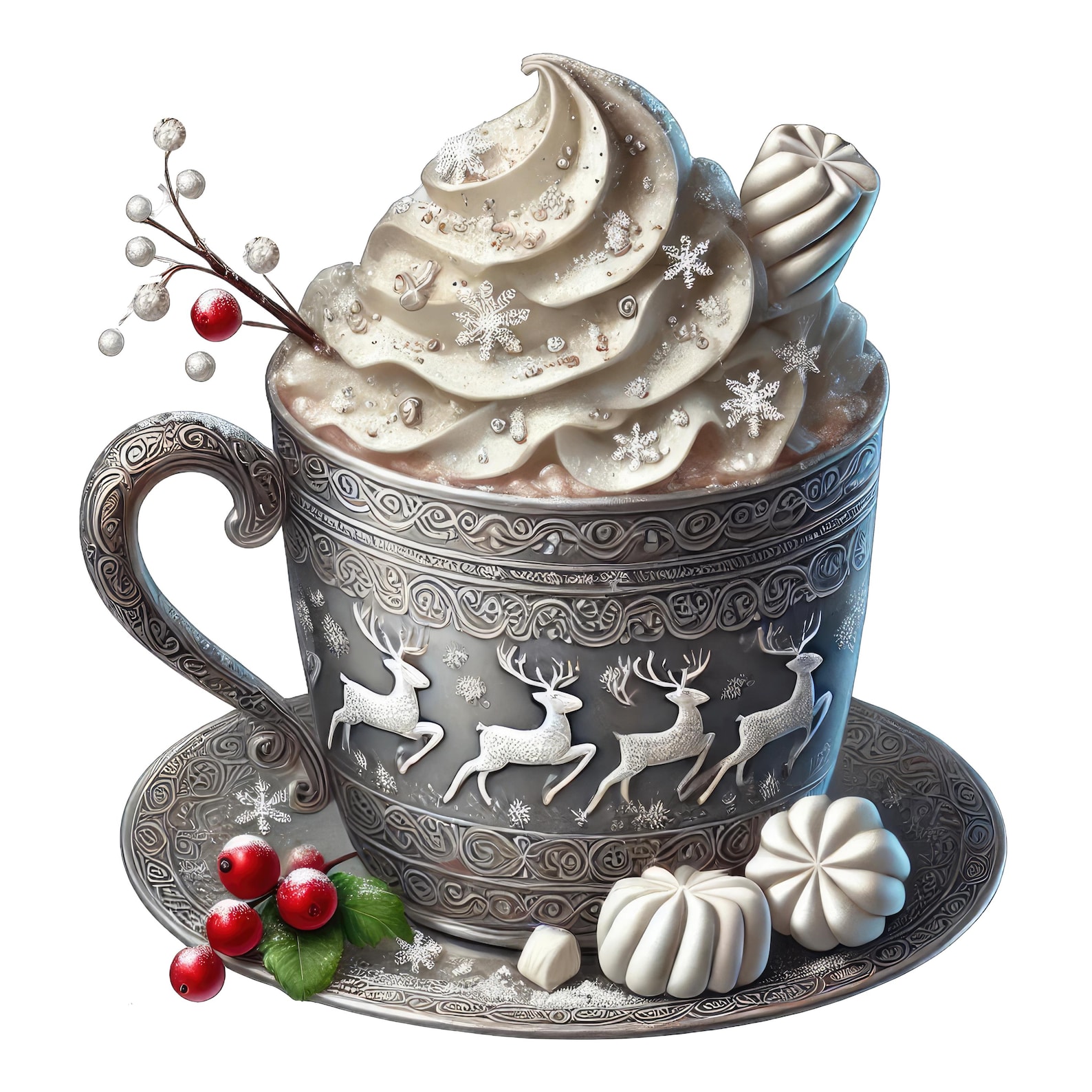 Christmas Hot Cocoa Clipart: Festive Holiday Mugs (digital Download) - Etsy