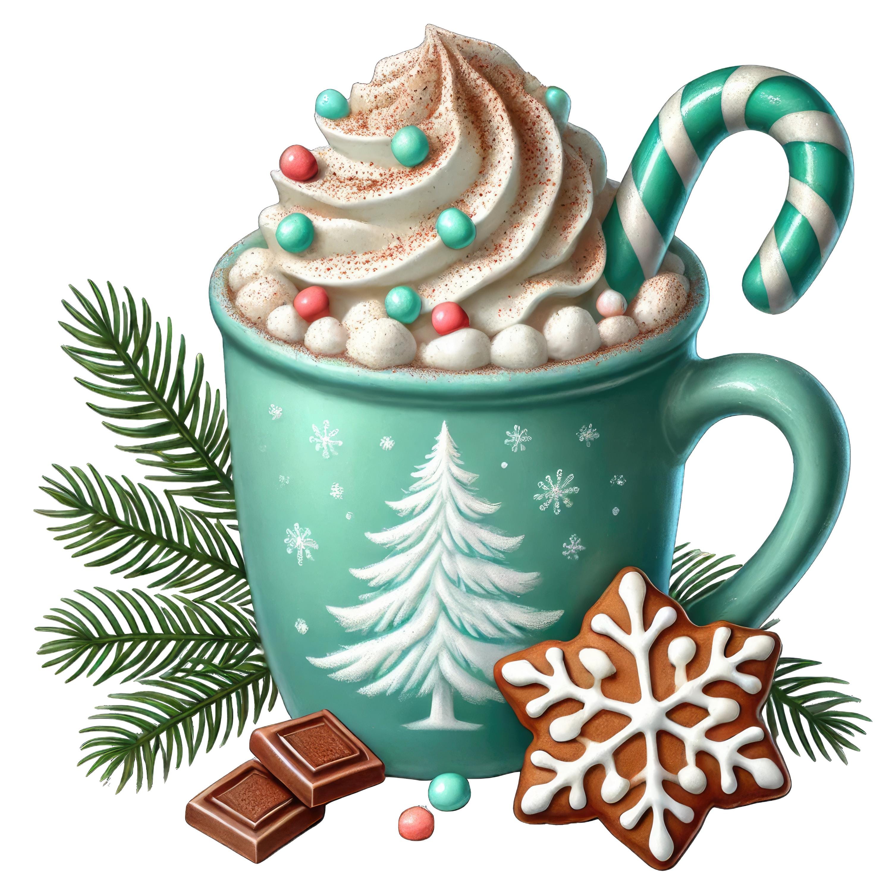 Christmas Hot Cocoa Clipart: Festive Holiday Mugs (digital Download) - Etsy