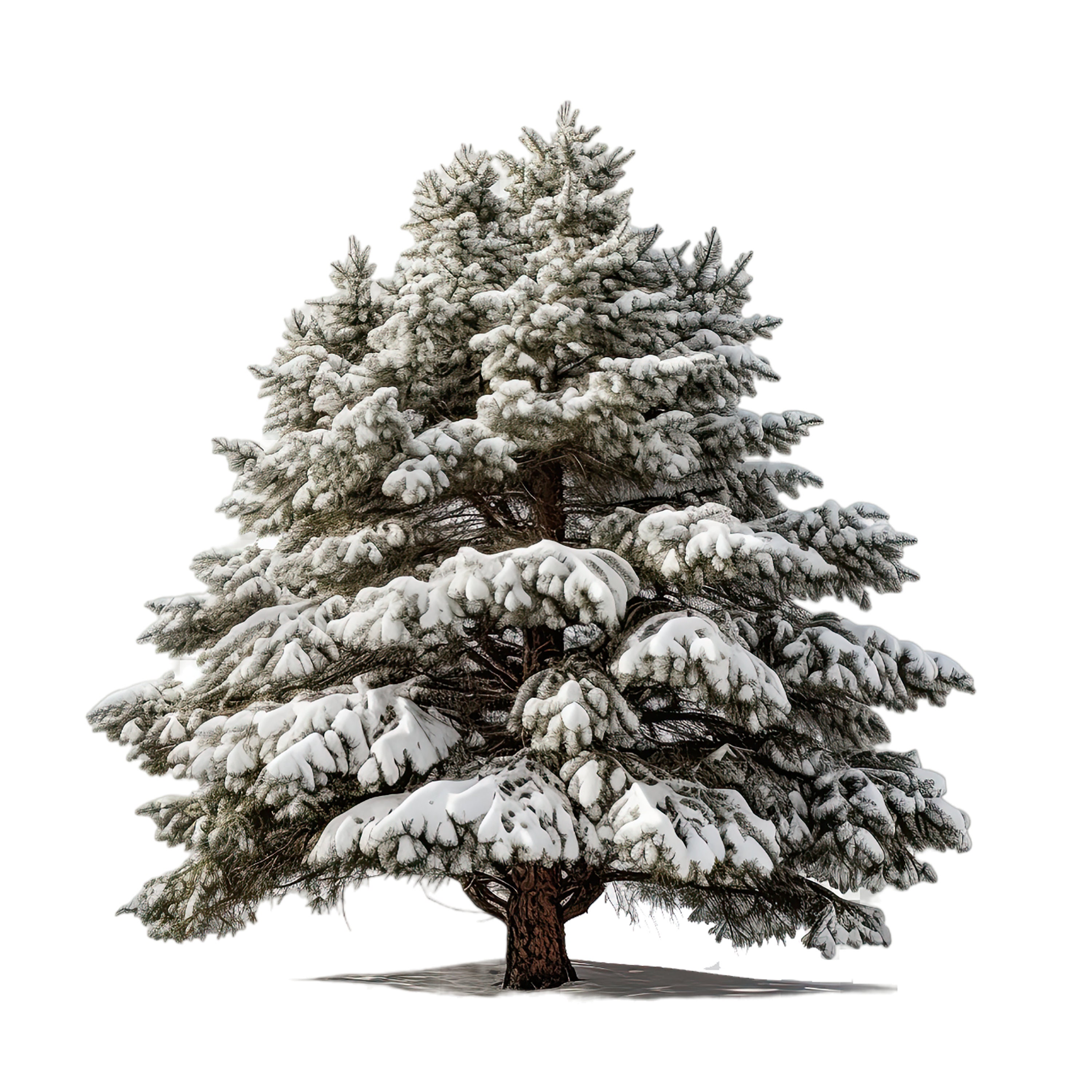 Snowy Tree Clipart, Christmas Tree Clipart, Watercolor Christmas Tree ...