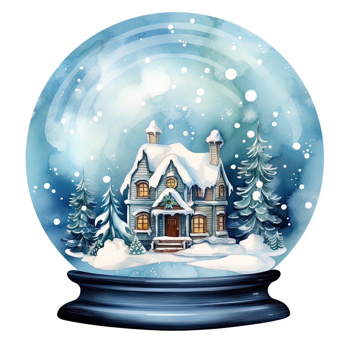 Christmas Snow Globe, Christmas Clipart, Snow Globe Clipart, Snow Globe ...