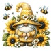 Watercolor Bee Gnome Clipart: Spring & Summer PNG Bundle (digital ...