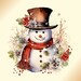 Watercolor Snowman Clipart, Christmas Snowman Clipart, Winter Holidays ...
