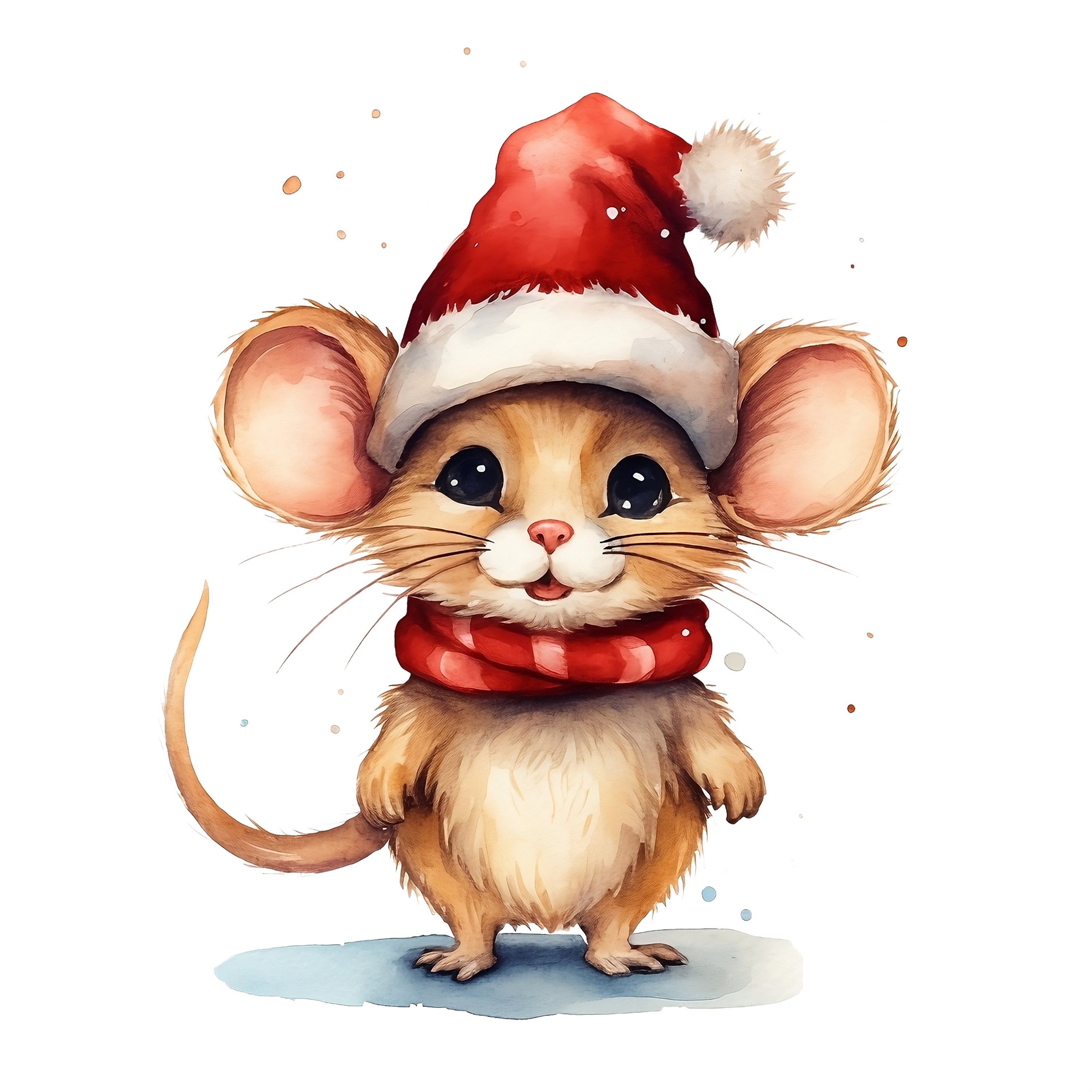 Watercolor Christmas Animal Clipart, Christmas Animals Png, Christmas ...