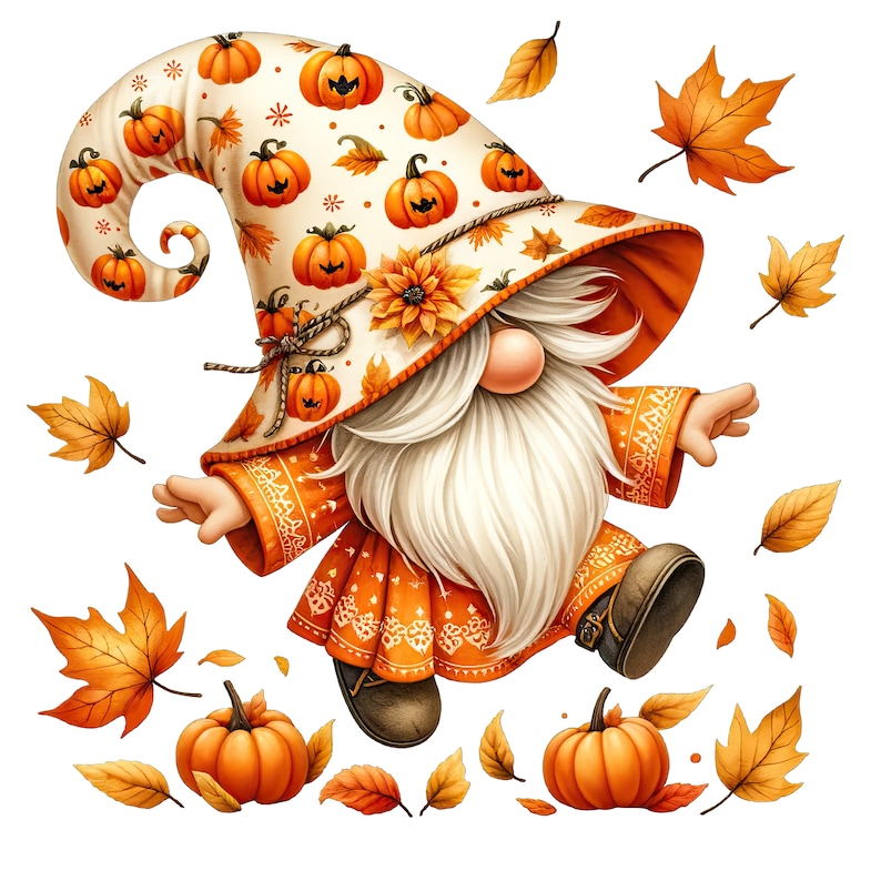 Autumn Gnome Clipart: Fall Season PNG Bundle (digital Download) - Etsy