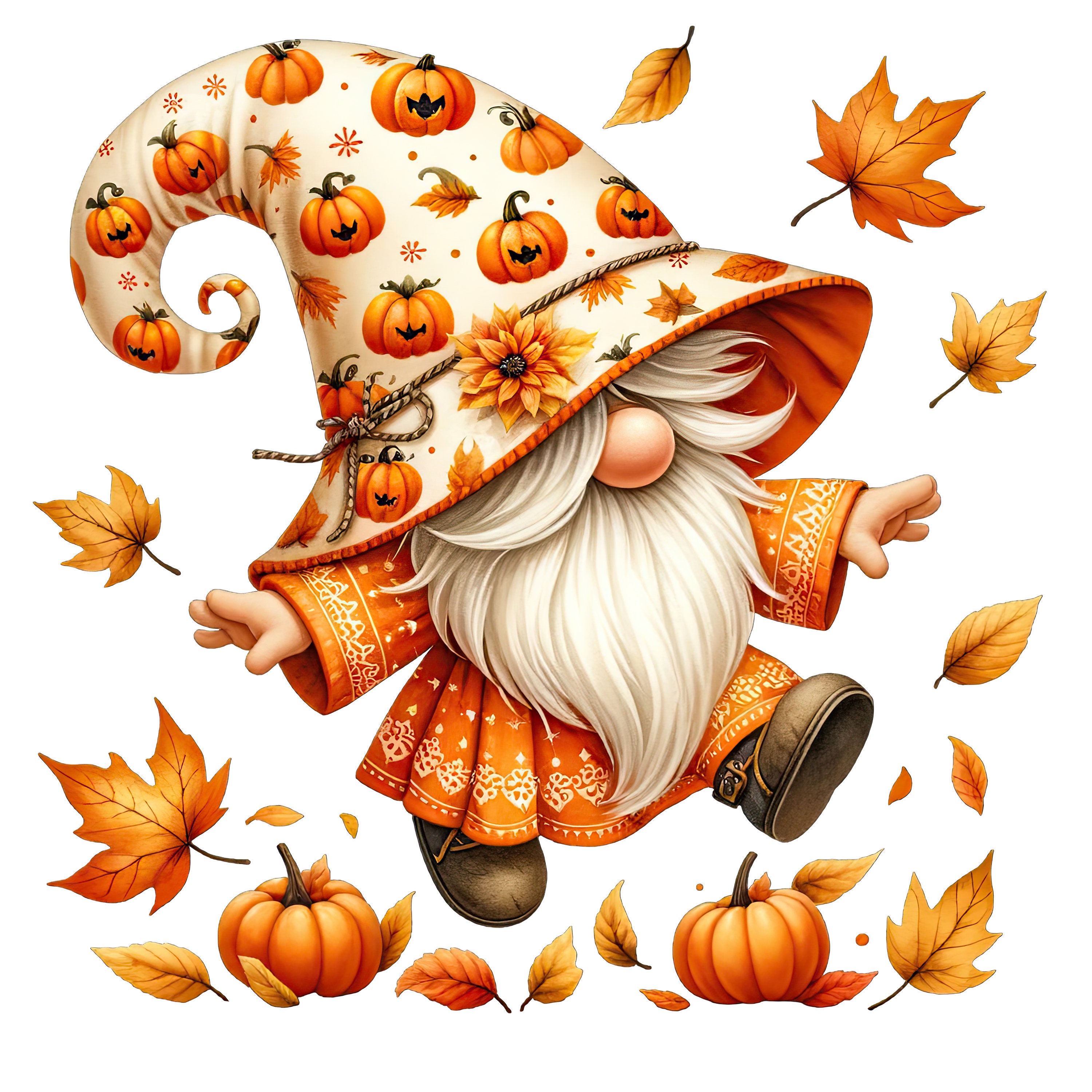 Autumn Gnome Clipart: Fall Season PNG Bundle (digital Download) - Etsy