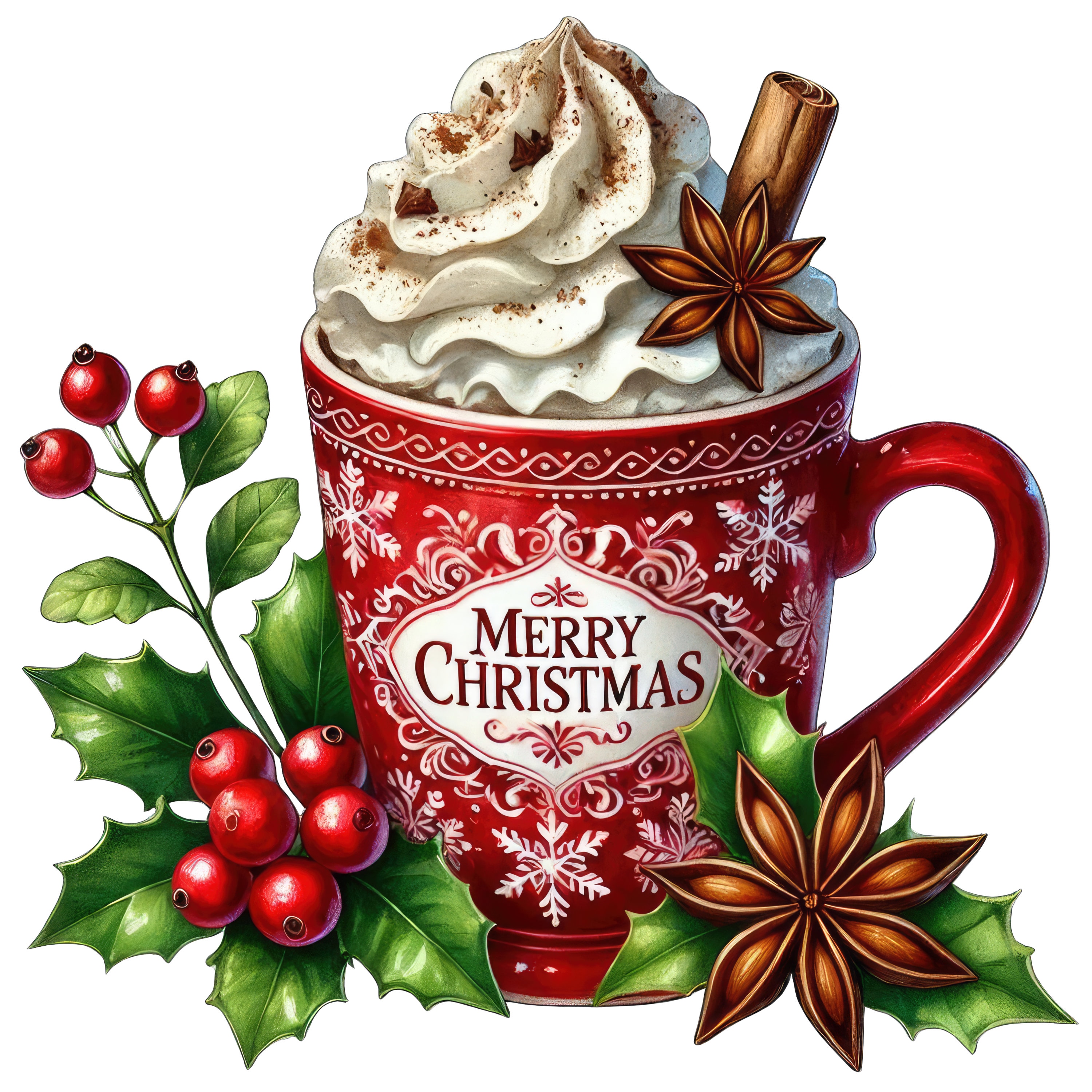 Christmas Hot Chocolate Clipart, Watercolor Hot Cocoa,hot Chocolate Sublimation,hot Cocoa Clip ...
