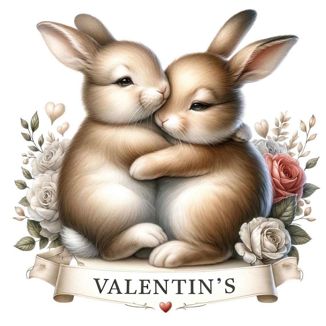 Watercolor Cute Animal Couple Clipart, Romantic Animal Couple, Love ...