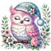 Sleepy Owl Clipart, Cute Owl Clipart, Watercolour Owl Clipart, Owls ...