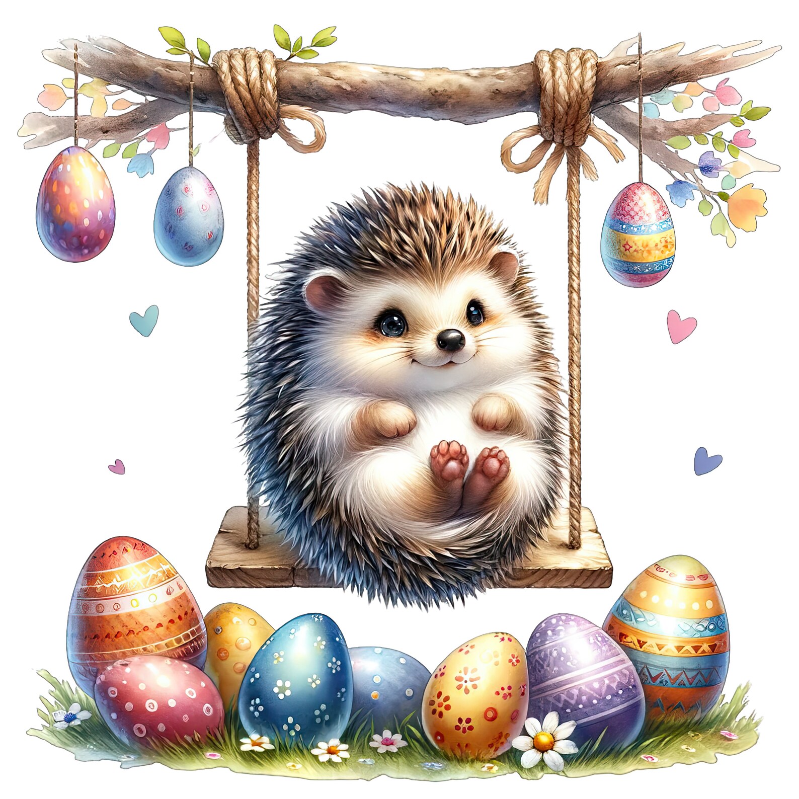 Easter Hedgehog Clipart: Spring Holiday Graphics (digital Download) - Etsy