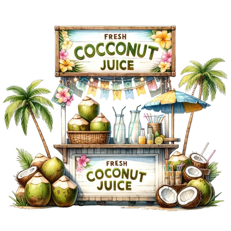 Juice Shop Clipart, Watercolor Shop Png, Fruit Shop Clipart, Juice ...