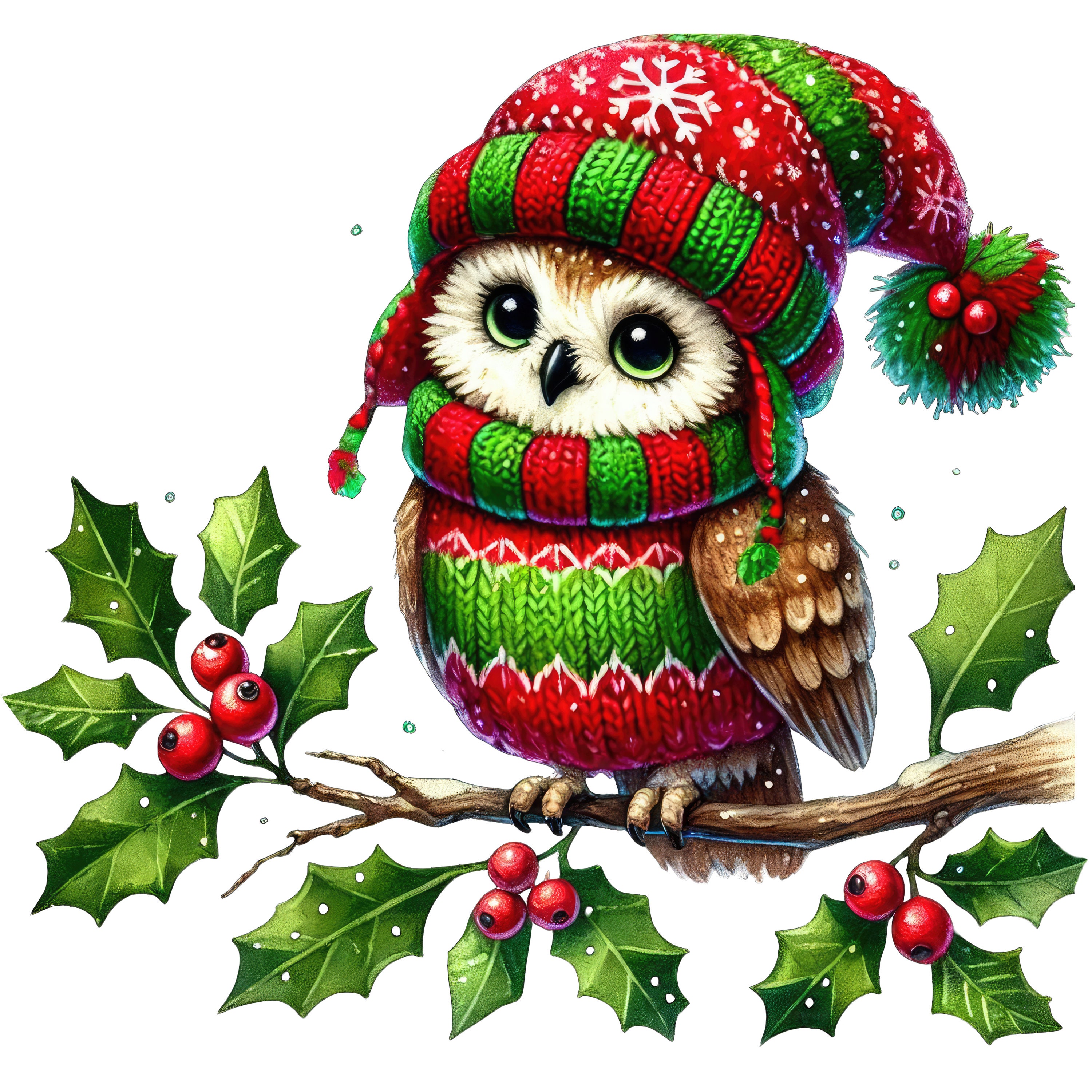 Christmas Animals Clipart, Winter Animal Clip Art, Christmas Watercolor ...