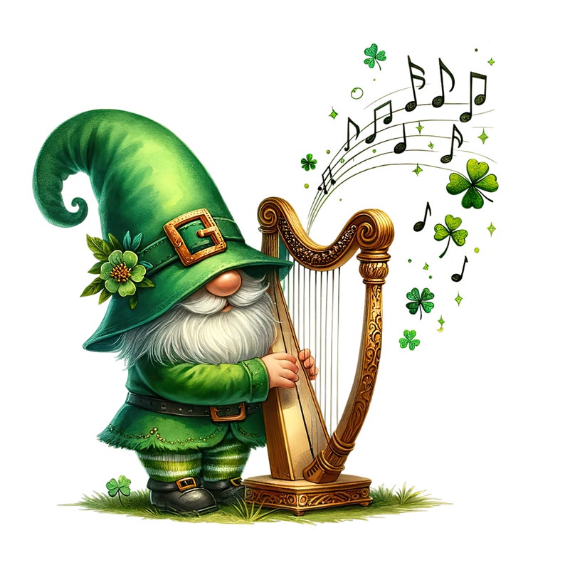 Watercolor St Patrick's Day Gnome Clipart Bundle (digital Download) - Etsy