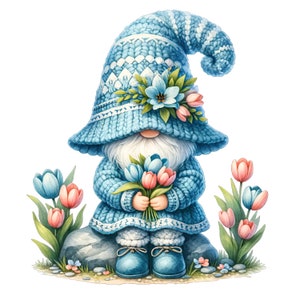 Spring Gnome Clipart, Gnome Clipart, Gnome Nursery, Spring Png, Garden ...