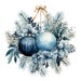 Watercolor Blue Baubles Clipart, Blue Bauble Clipart, Christmas ...