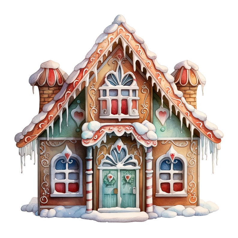 Gingerbread House Clipart, Christmas Gingerbread House Clipart ...