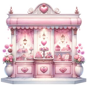 Cute Valentine Candy Shop Clipart, Candy Shop Clipart, Valentine Candy ...