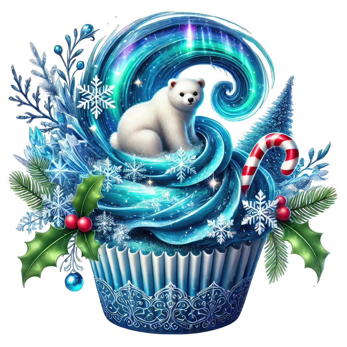 Christmas Cupcake Clipart: Holiday Desserts PNG (digital Download) - Etsy