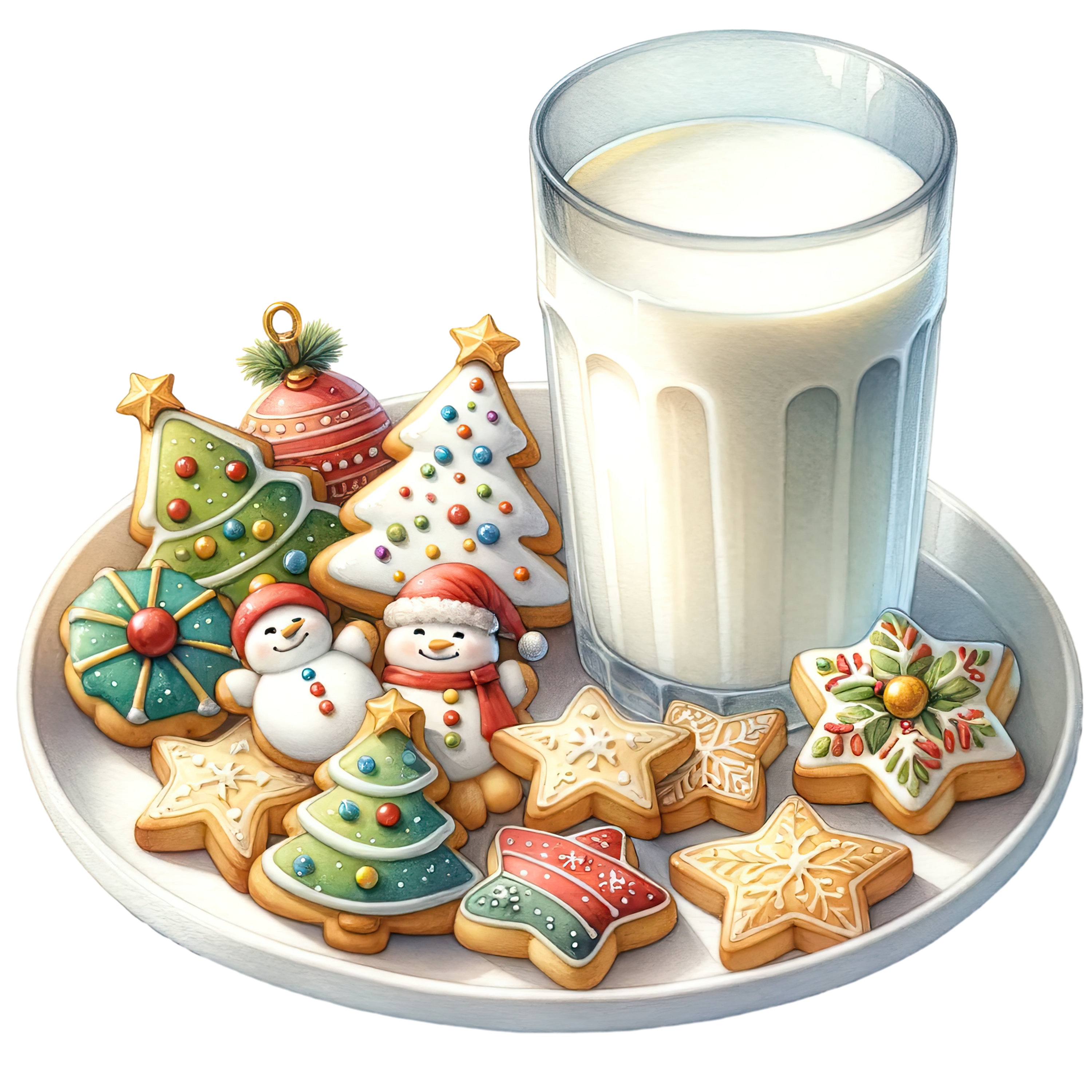 Watercolor Christmas Cookie Clipart, Christmas Cookies, Cookie ...