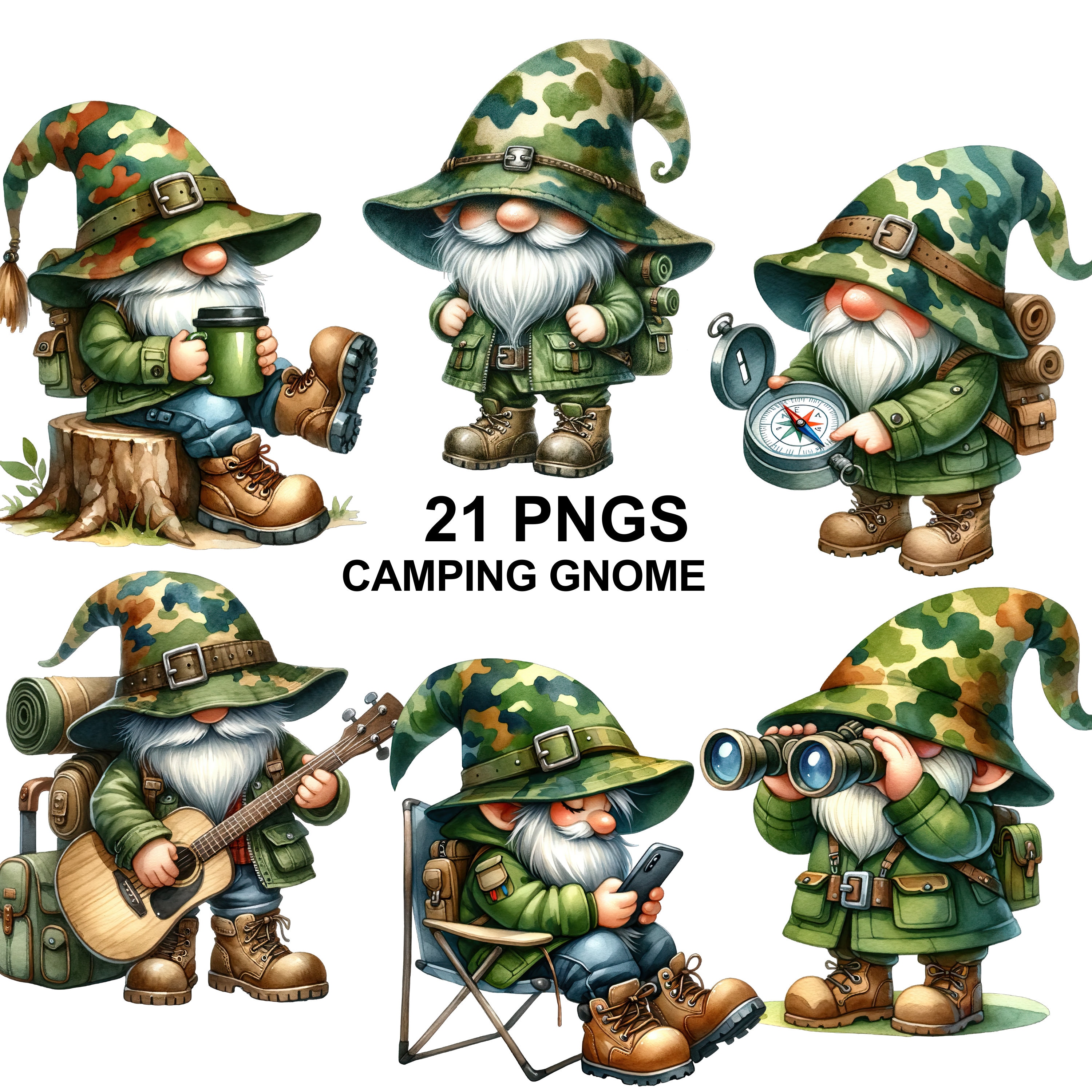 Camping Gnome Png, Funny Camping Clipart, Camping Clipart, Adventure ...