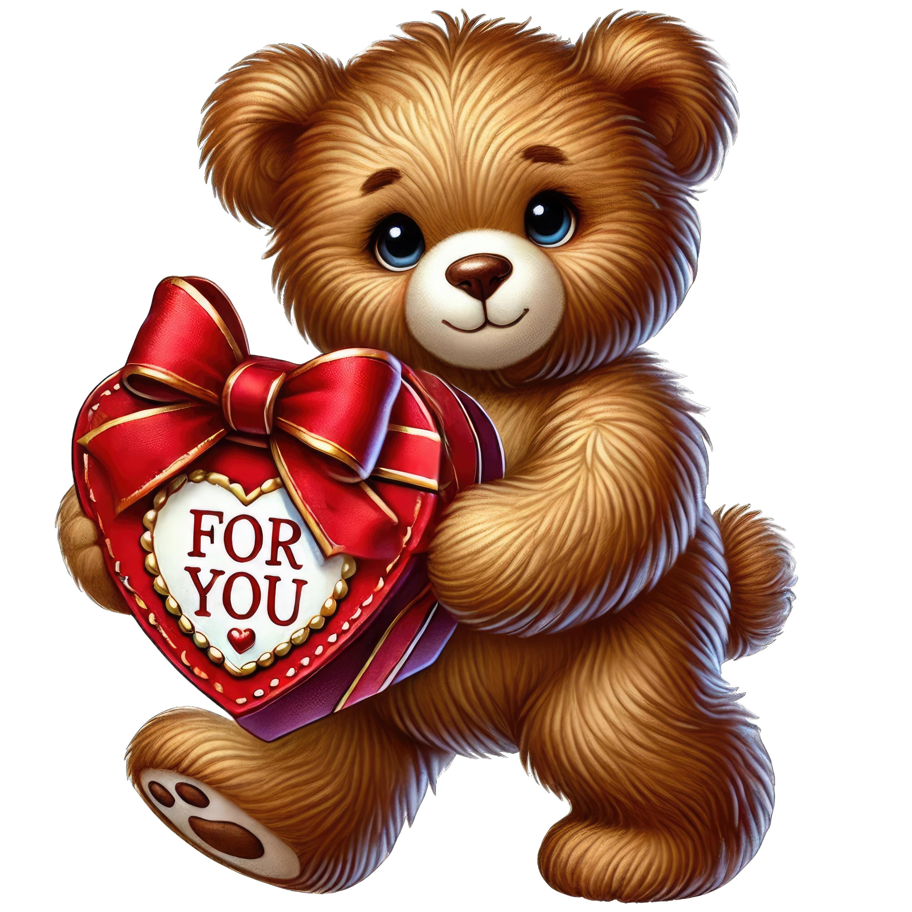 Valentines Bear Collection Clipart, Valentines Day Clipart, Valentines ...