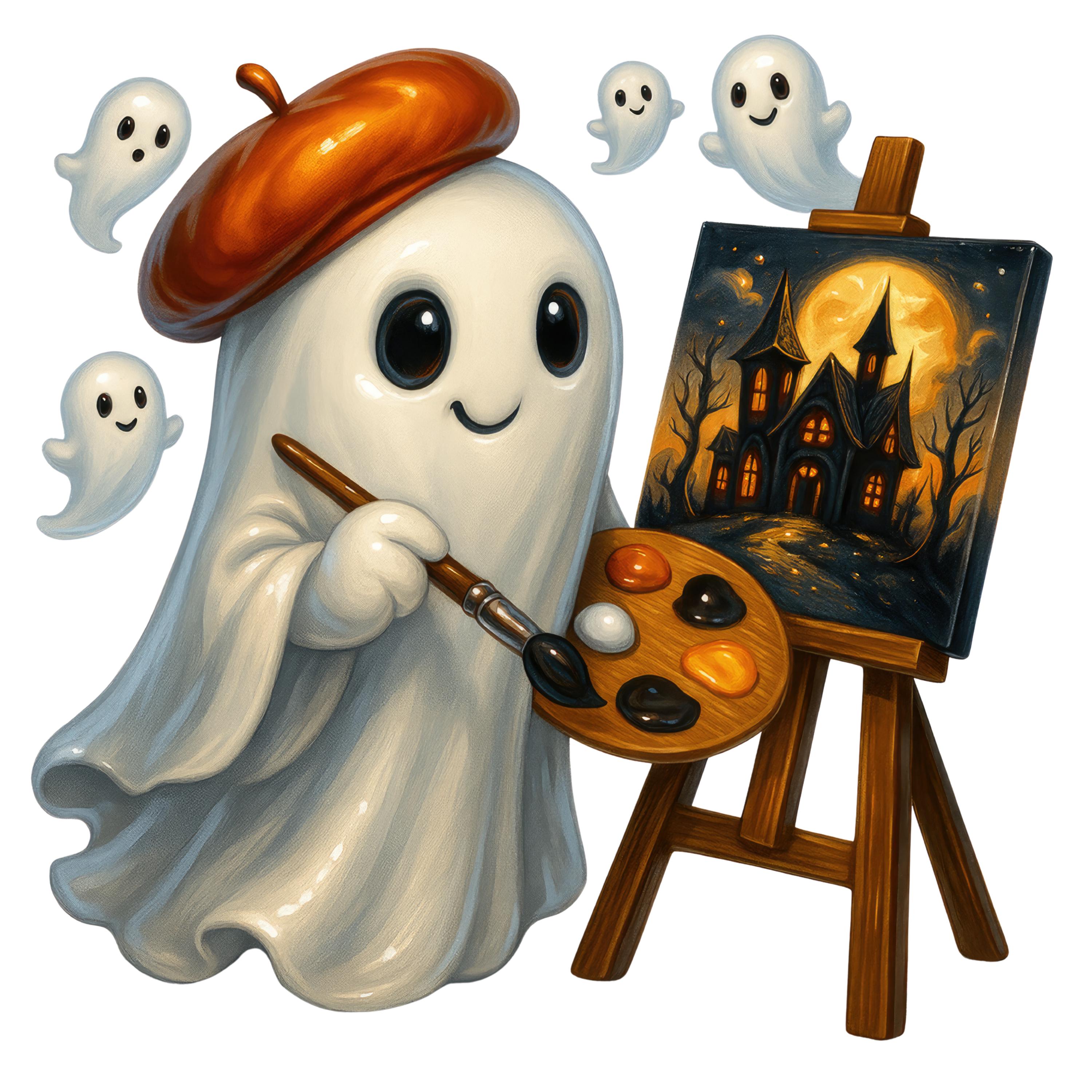 Cute Ghost Clipart PNG Bundle, 21 Halloween Ghosts, Kawaii Pastel ...