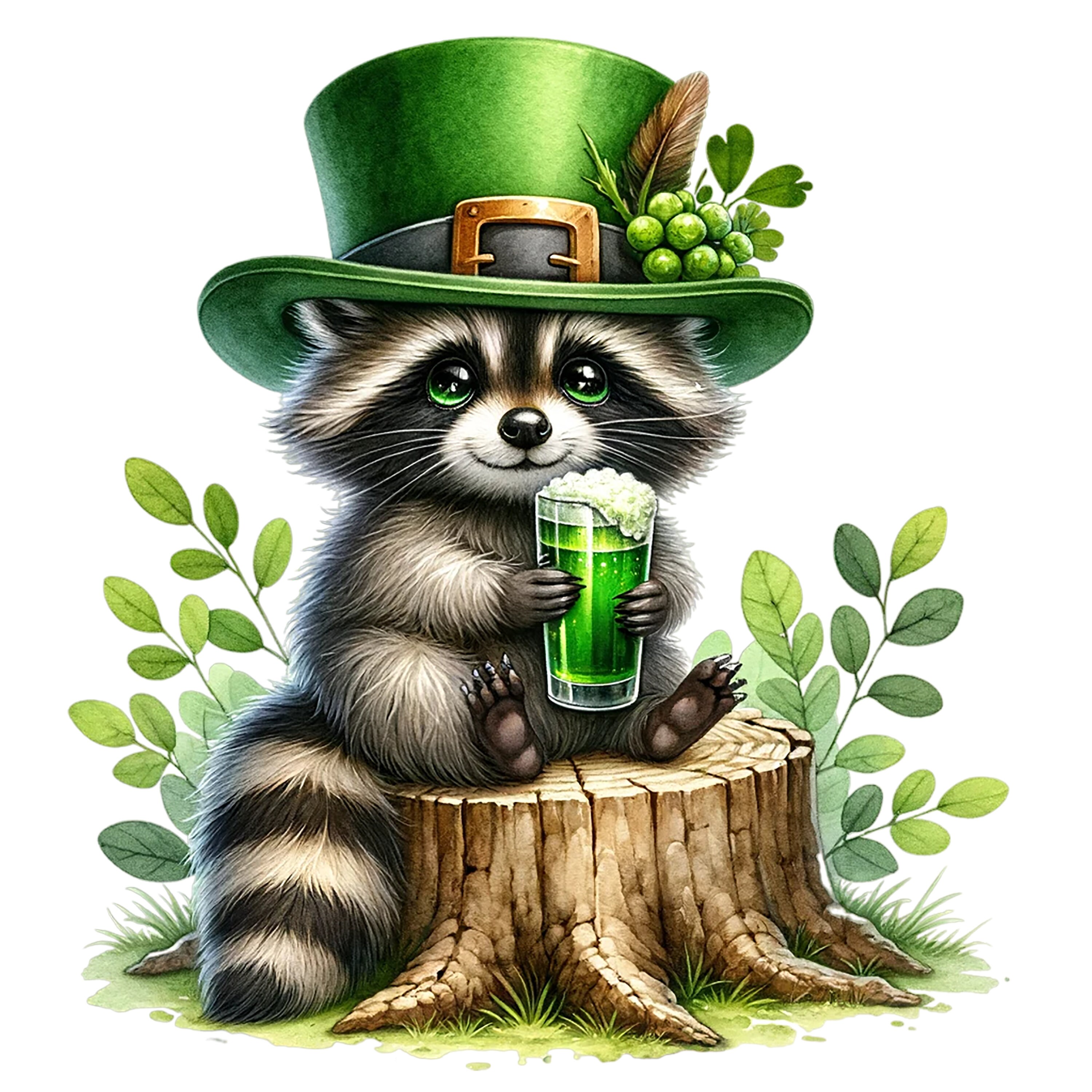 Watercolor St Patricks Animal Clipart, Cute Animals Pngs, Patrick's ...