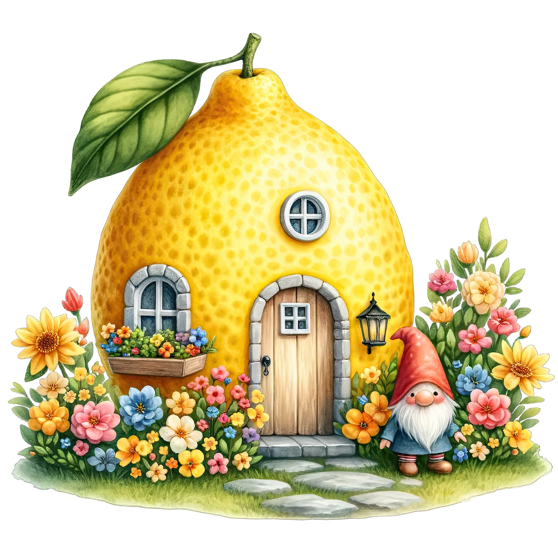 Gnome House Clipart, Gnome House Art, Gnome Graphics, Houses Png, Gnome ...