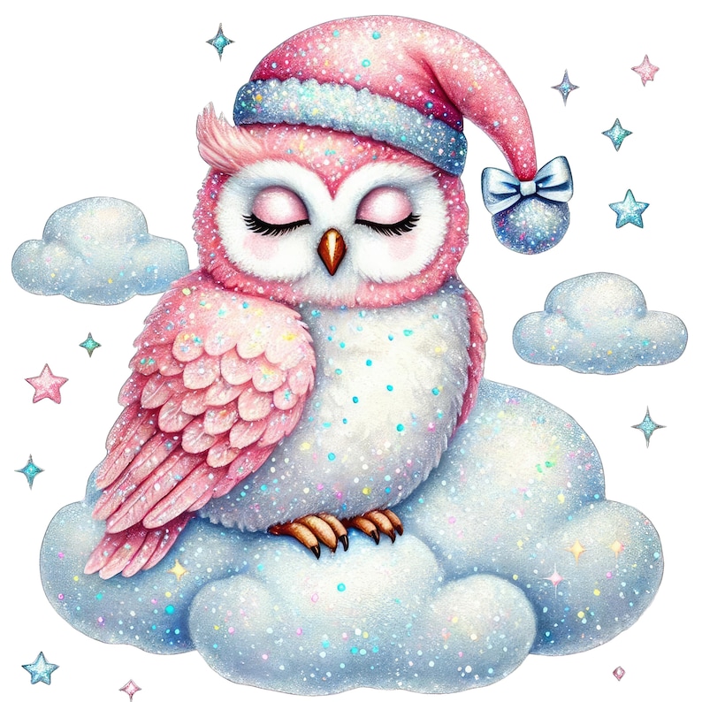 Sleepy Owl Clipart, Cute Owl Clipart, Watercolour Owl Clipart, Owls Graphics, Baby Owl Clip Art ...