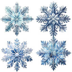 Watercolor Snowflake Clipart, Winter Clipart, Winter Snowflake Png ...
