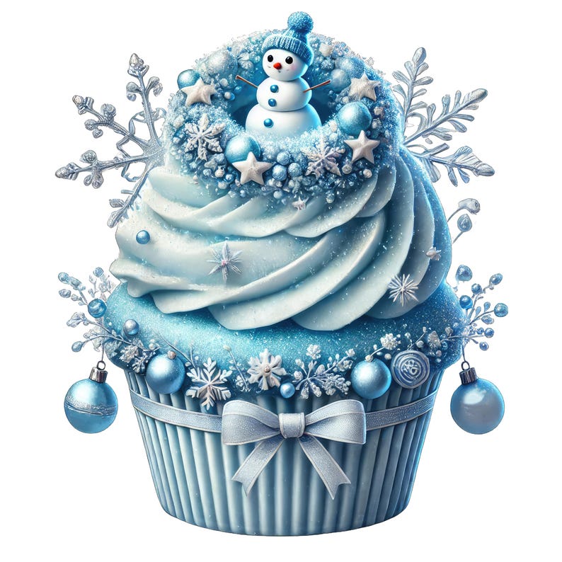 Christmas Cupcake Clipart: Holiday Desserts PNG (digital Download) - Etsy