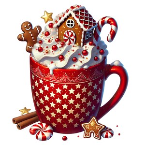 Christmas Hot Cocoa Clipart: Festive Holiday Mugs (digital Download) - Etsy